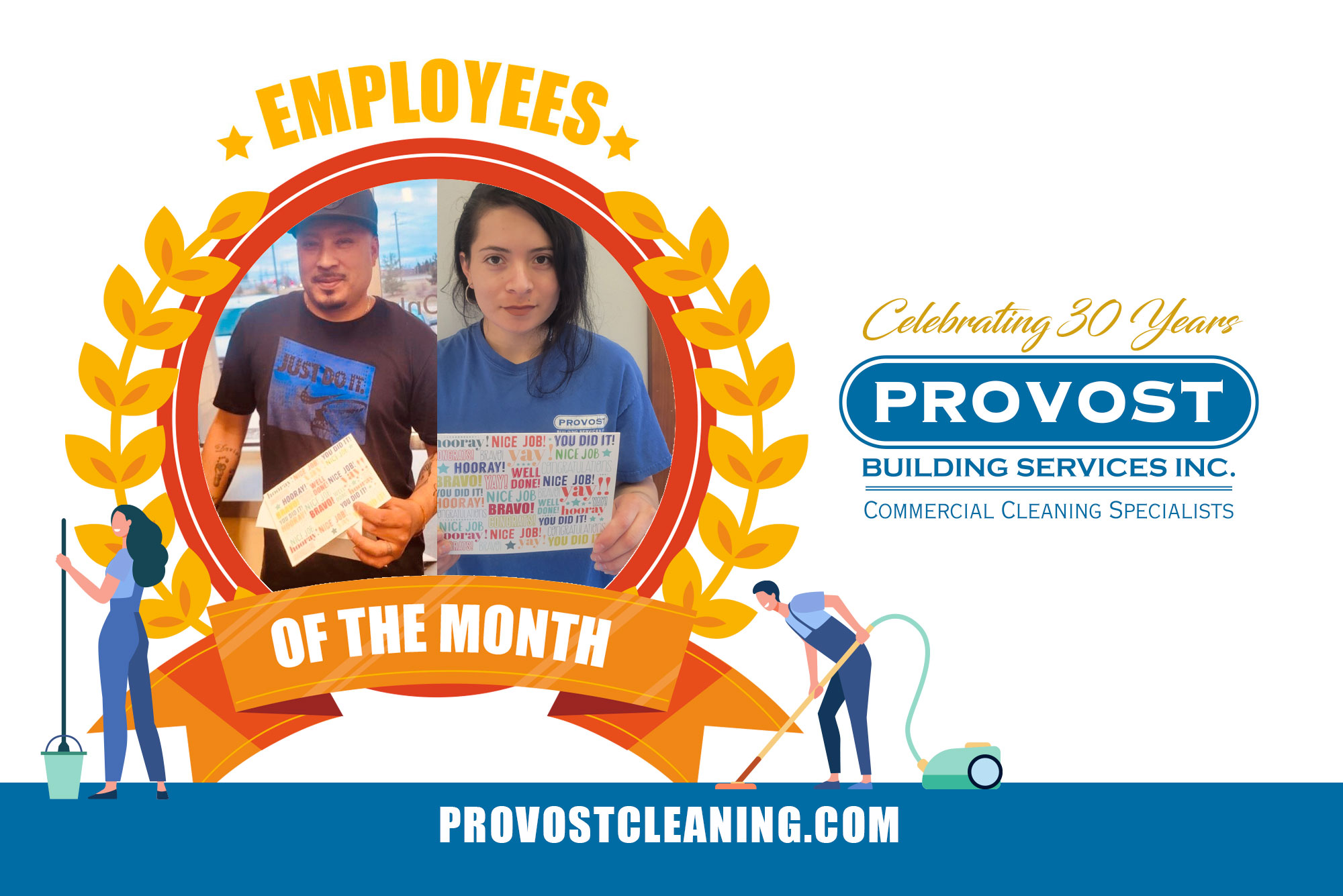Employees of the Month - April - Provost Cleaning