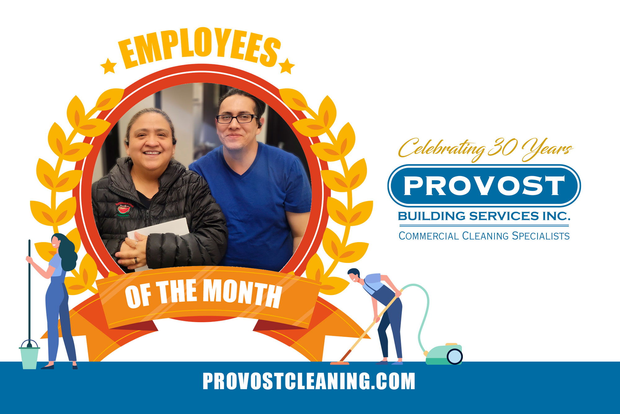 Employees of the Month - January 2024 - Provost Cleaning